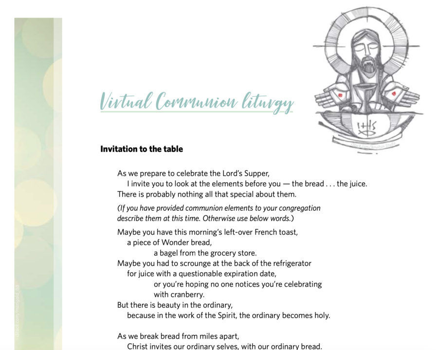 Virtual communion liturgy - The Presbyterian Outlook