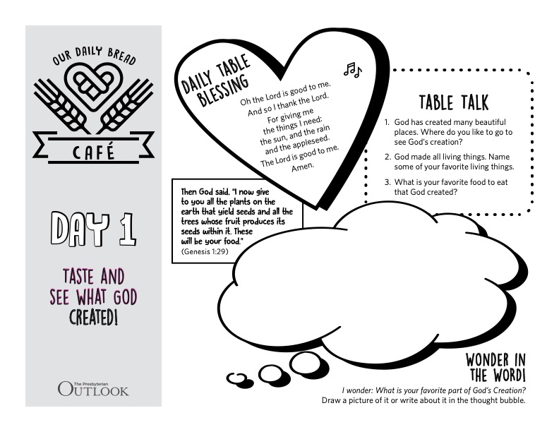 Our Daily Bread Café: Staycation Bible School 2021 - The Presbyterian ...